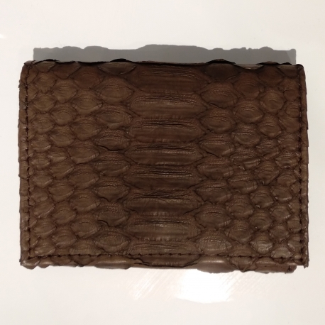 Chocolat Python Card Holder with Coin Storage